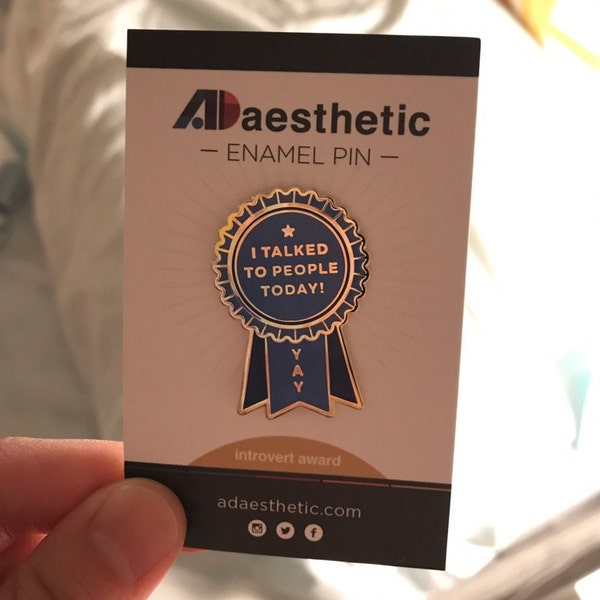Introvert Award Enamel Lapel Pin - Etsy