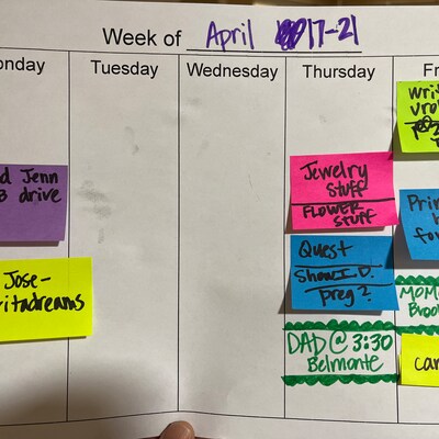 Monday Start 5 Day Blank Weekly Calendar Printable - Etsy