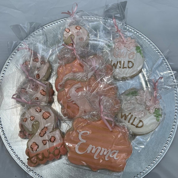 Two Wild Sugar Cookies- Zoo Animal Birthday Sugar Cookies - Safari ...