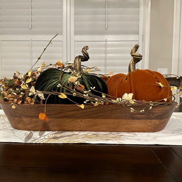 Extra Large Dough Bowl Food Safe, Holiday Gifts for Her, Long Wooden ...