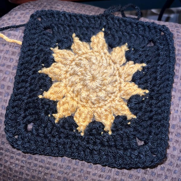Sun and Moon Celestial Crochet Pillow Pattern – Mustard Yellow and ...