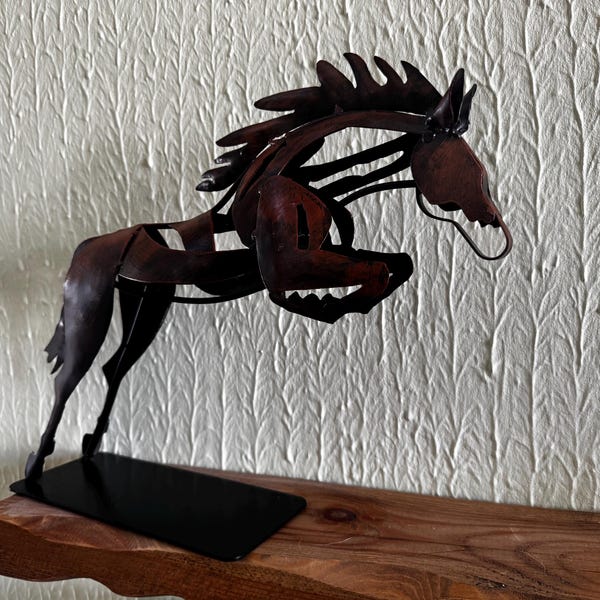 Handmade Scrap Metal Motorcycle Sculpture: Rustic Desk Decor - Etsy