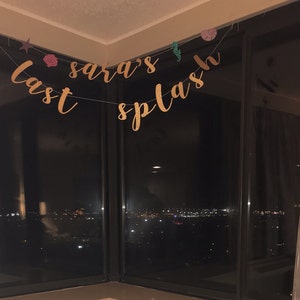 Last Splash Banner With Personalized Name, Mermaid Bachelorette Party ...
