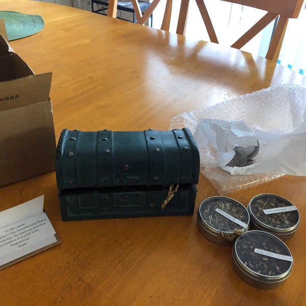 Blue Tea Gift Box With Personalized Infusers & Loose Leaf Teas - Etsy