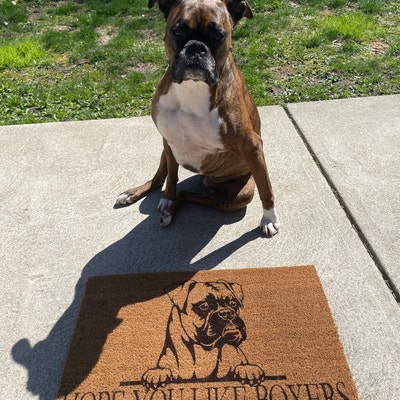 Hope You Like Boxers Welcome Mat Perfect Gift for Dog Owner Pet Lover ...