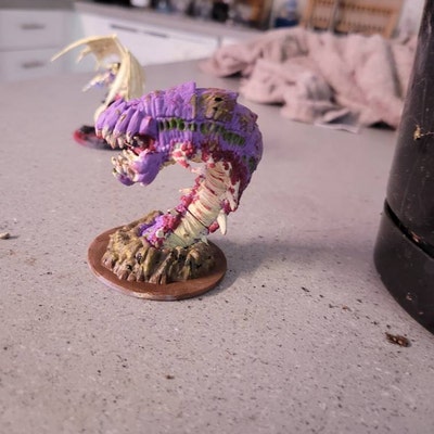 Purple Worm Dnd, Dungeons and Dragons, Tabletop Gaming, Miniature ...