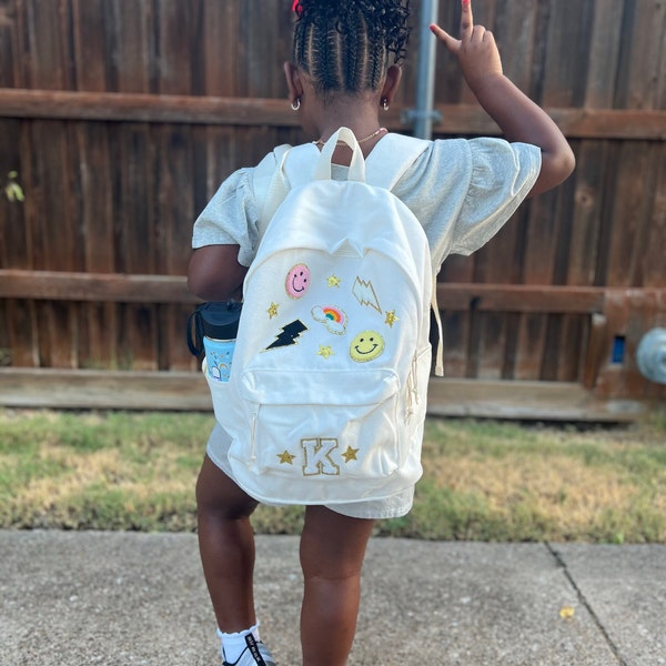 Customizable Backpack | Trendy Patch Backpack | Varsity Letter Backpack ...