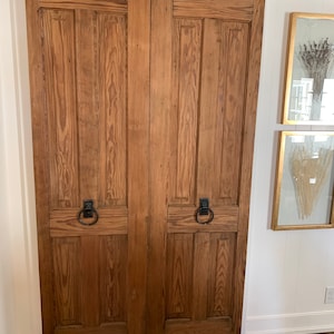 Set of 2 Large Braised Round Ring Hand Forged Handles Door - Etsy