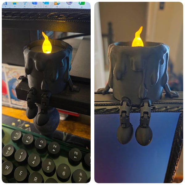 Computer Monitor Buddy Figurines– Articulated Dangling Leg Desk ...