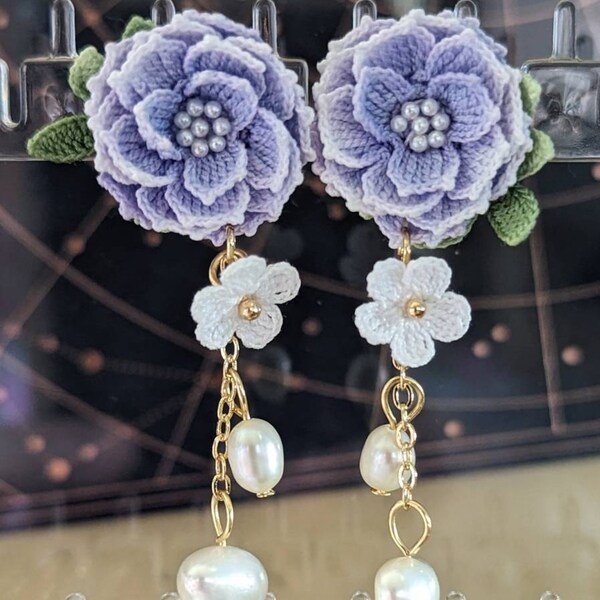 Micro Crochet Jewelry Set, Handmade Sunflower Earring, Sunflower ...