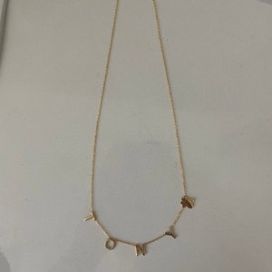 Block Name Necklace, Name Necklace With Curb Chain, Personalized Name ...