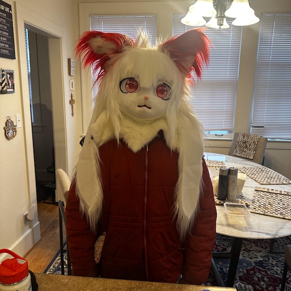 Cute Baby Pink Sheep Kig Furry Mask Head,fursuit Mask Head, Cat Kemono ...