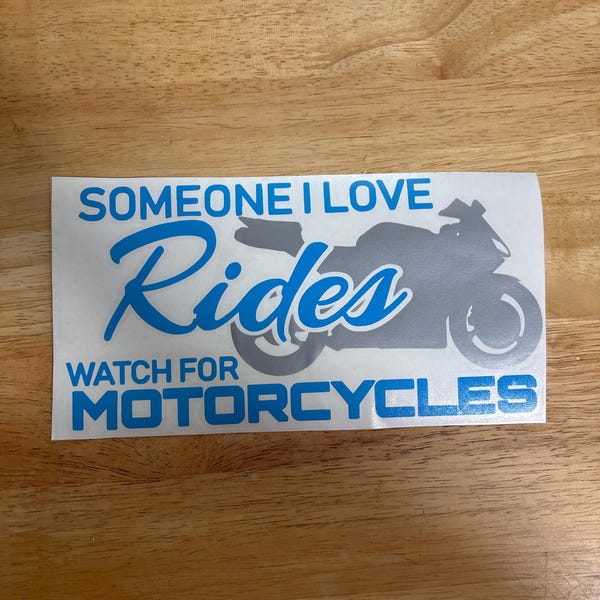 Lady Biker Riding Vinyl Decal - Etsy