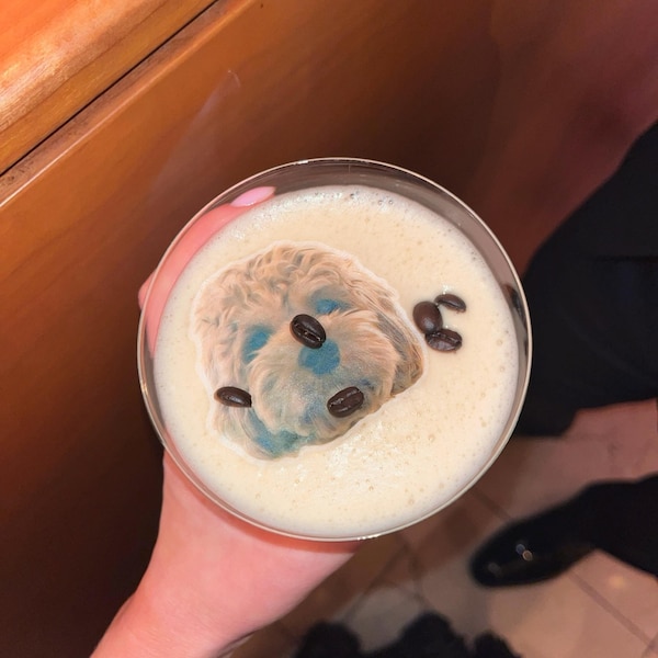 Pet Portrait Cut-out Wafer Drink Topper, Cocktail Topper, Custom Edible ...