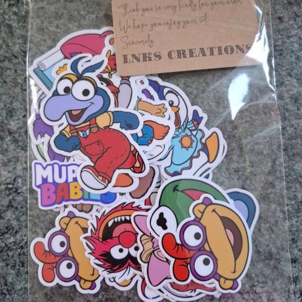 MUPPET BABIES Inspired Sticker Bundle Pack, Vinyl Stickers - Etsy