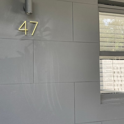 Gold Metal House Numbers/gold Floating House Numbers/ Brass House ...