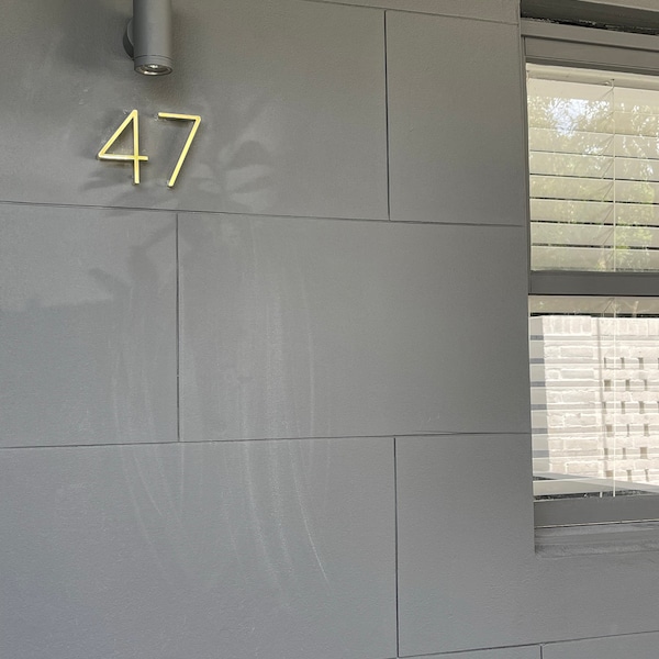 Gold Metal House Numbers/gold Floating House Numbers/ Brass House ...