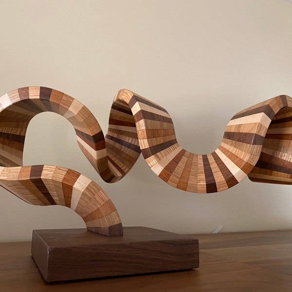 Modern Abstract Wood Sculpture - Etsy