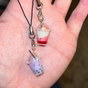Mini Drink Boba Bubble Tea Keychain - Etsy