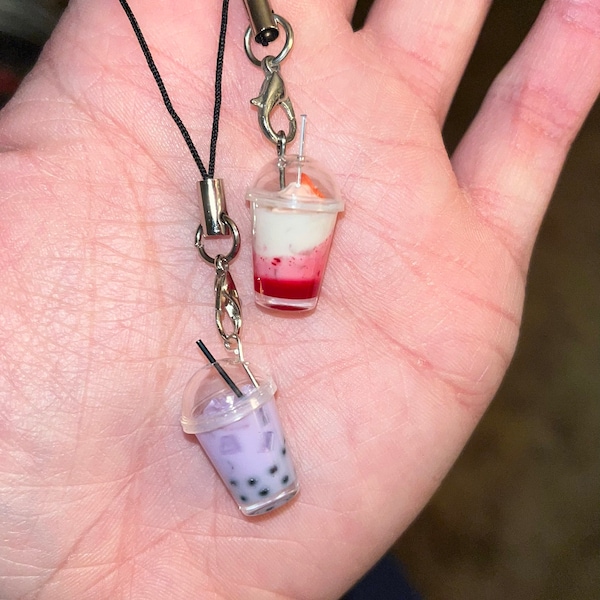 Mini Drink Boba Bubble Tea Keychain - Etsy