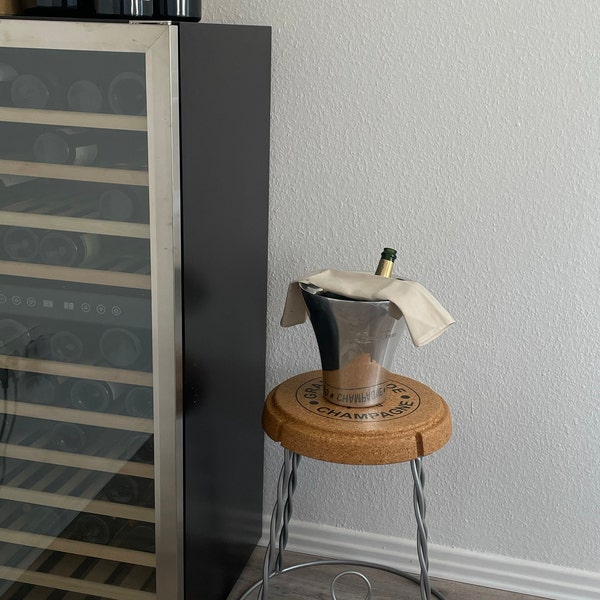 XL Champagne Cork Wire Cage Stool/side Table, 35% OFF +custom4free - Etsy