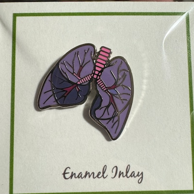 Lungs Enamel Lapel Pin EP108 Lungs, Asthma, Respiratory, and Anatomy ...