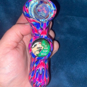 Custom Space Stitch Glass Smoking Pipe Girly Pipes Unique - Etsy