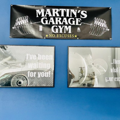 Home Gym Poster Set of 3 Fitness Training Wall Art Nobody - Etsy