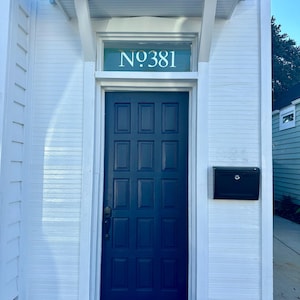 White Modern Fanlight Door Number, Modern House Number, Modern Style ...