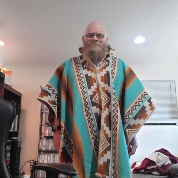 100% Wool Poncho Style Mapuche Made in Ecuador by Milmarte - Etsy
