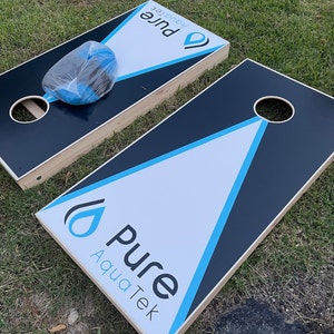 Custom Cornhole Set Add Your Logo Here Custom Pyramid 23 to Top ...