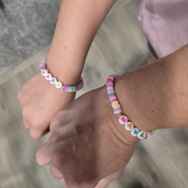 Back to School Bracelet Set | Mommy and Me Bracelets | First Day of ...