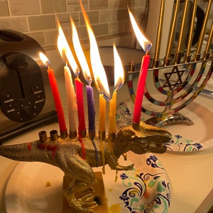 Dinosaur Menorah - Etsy