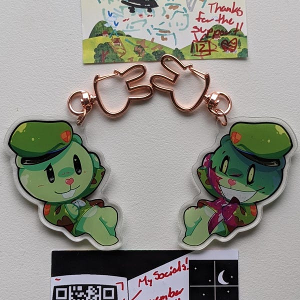 Happy Tree Friends Acrylic Keychains // Hang in There! - Etsy