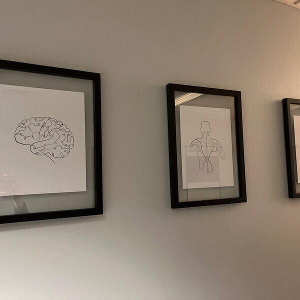 Abstract PC Line Drawing | Minimalist Art | Wall Decor | Computer ...