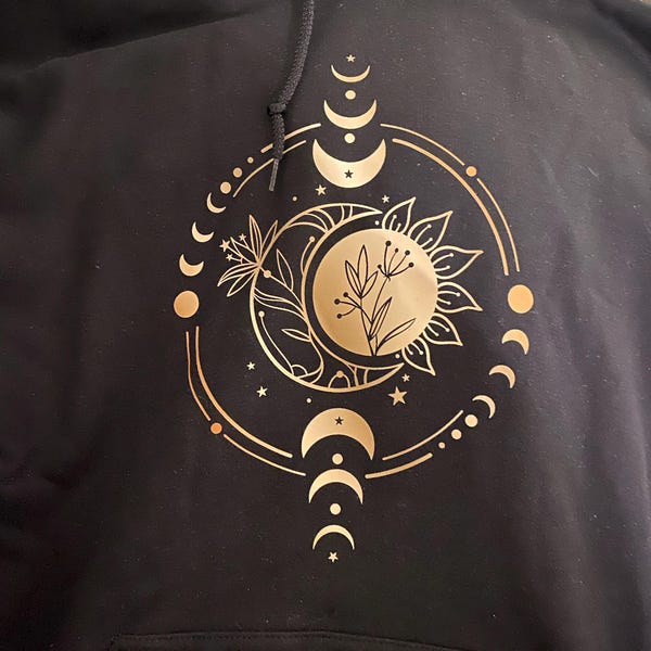 Mystic Moon and Sun Sweatshirt, Mystical Moon Phase Sweater, Moon Phase ...