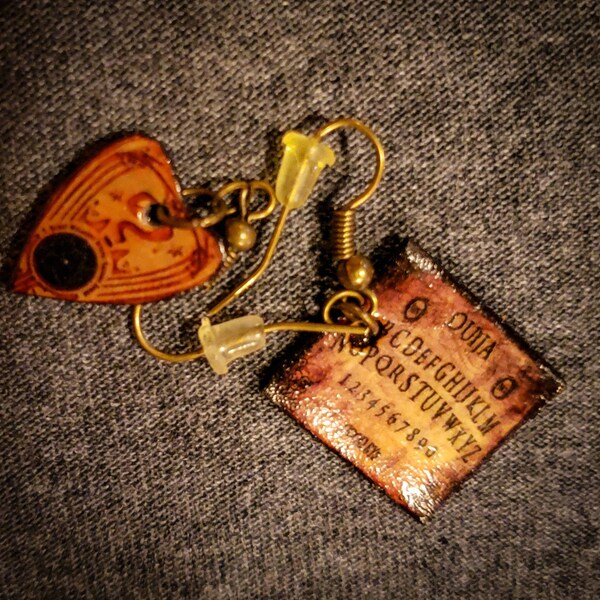 Mini Vintage Ouija Board Good Bye V20 Dangle Earrings Wiccan Pagan Goth ...