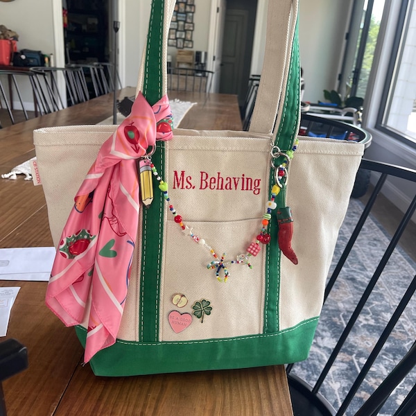 Personalized Canvas Tote, Ironic Boat Bag, Monogram Canvas Tote Bag ...