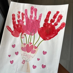 PRINTABLE Valentines Day Handprint Art Craft for Kids, Keepsake Art ...