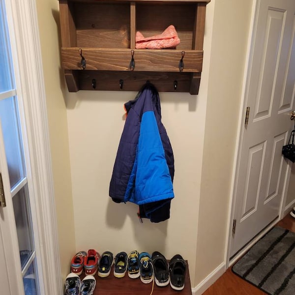 Entryway Coat Rack With Cubbies, Coat Rack With Shelf, Coat Rack With ...