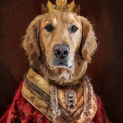 Custom Queen Pet Portrait. Custom Classic Queen Dress. Custom - Etsy