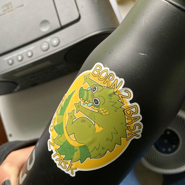 Born 2 Bask Forced 2 Task Vinyl Sticker || 3" Matte Waterproof Vinyl ...