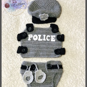 Crochet Baby Policeman Pattern,baby Policeman Outfit Pattern,police ...