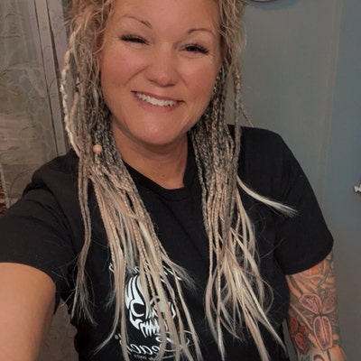 Viking Dreadlocks Ponytail Extensions, Dreads on Hairband Brown, Hair ...