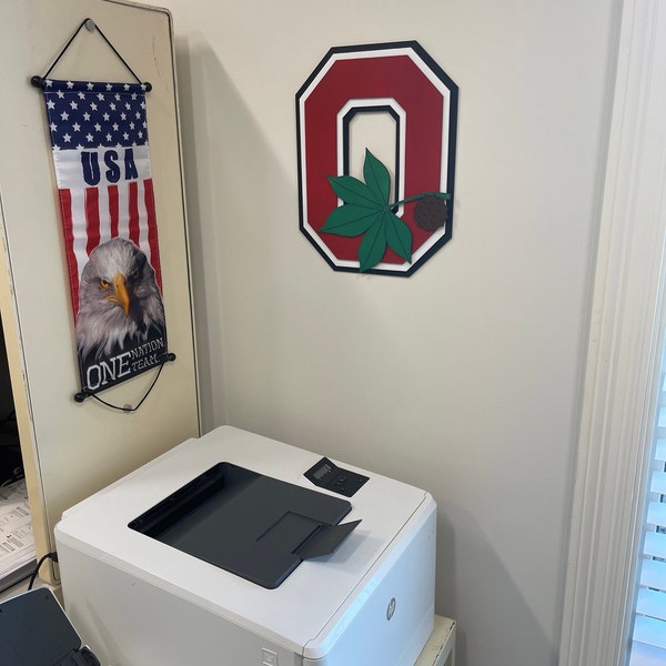 Officially Licensed Ohio State Block O Wood Sign Mancave Sports With ...