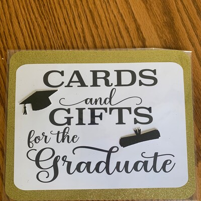 Graduation Table Candy Buffet Sign Candy Table Sign Cards and Gifts ...