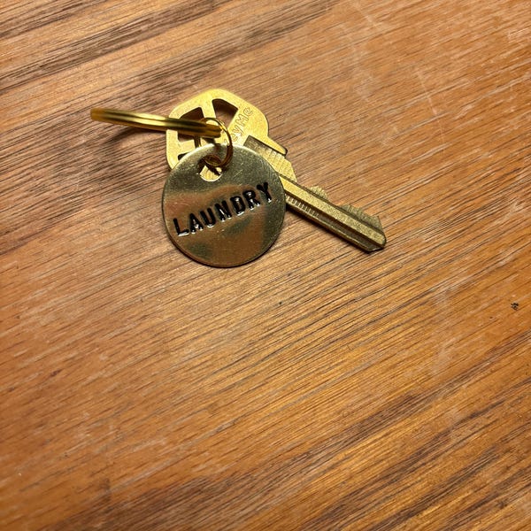 Thick Double Sided Brass Key Tag Labels - Any Custom Text - Super ...