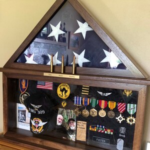 5 x 9.5 Memorial Flag Display Case w/ Embedded Shell Casings | Etsy