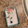 Blue Rose Necklace - Sideways Rose Necklace, Personalized, Anniversary ...