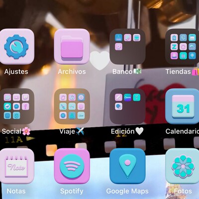 AMETAL Theme App Icon Set Custom Icons for iPhone and Android - Etsy